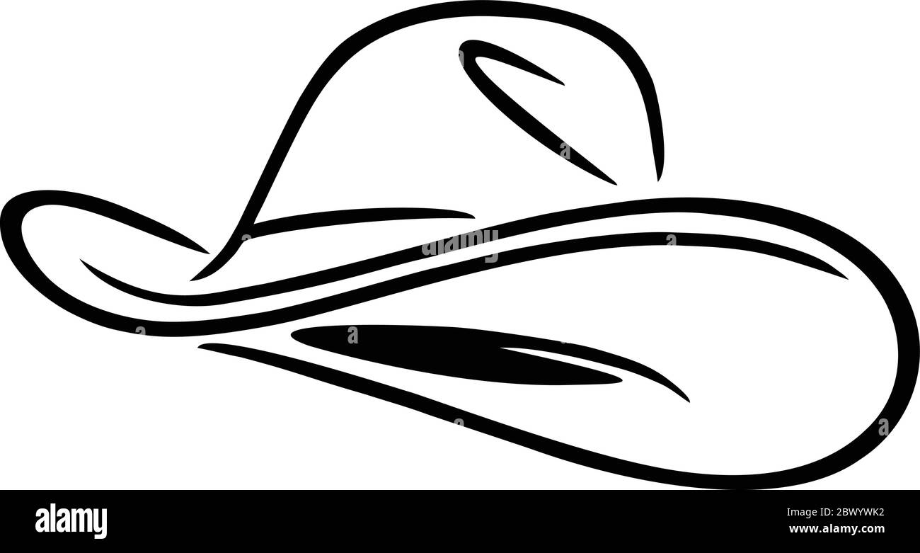Cowboy Hat Abstract- An Illustration of an Abstract Cowboy Hat Stock ...