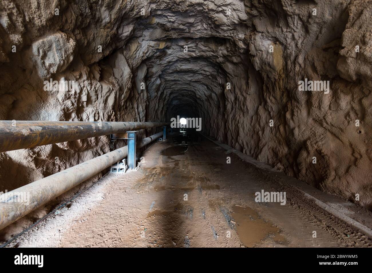 tunnel of mining field Stock Photo - Alamy