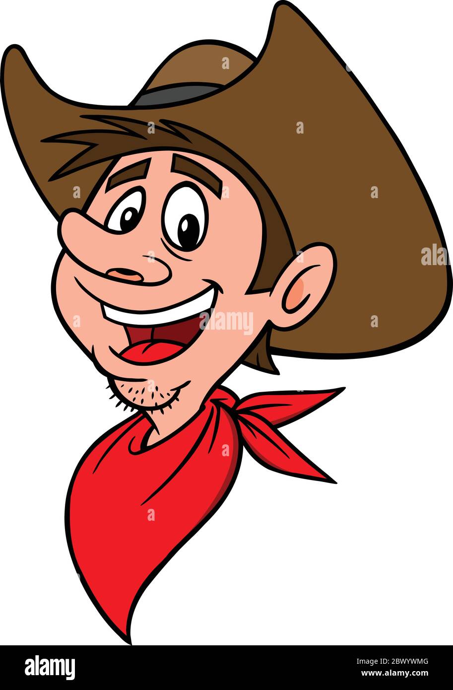 Cowboy- A Cartoon Illustration of a Cowboy Stock Vector Image & Art - Alamy