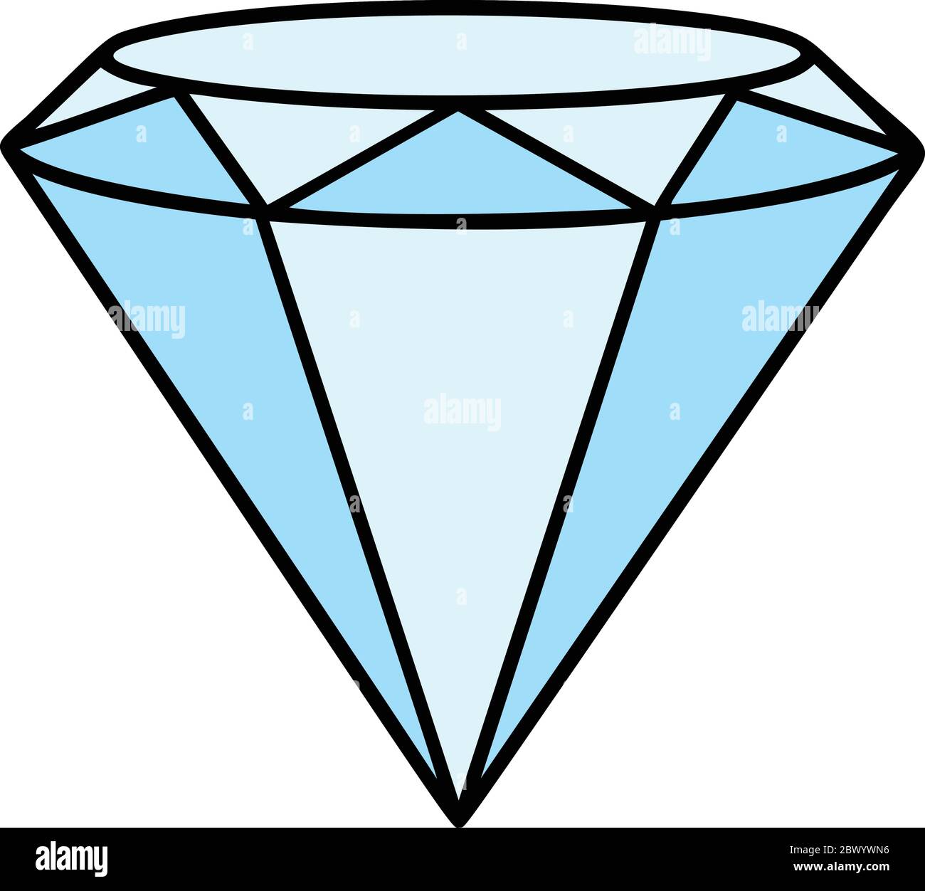 Diamond Icon - A cartoon illustration of a Diamond Icon Stock Vector ...