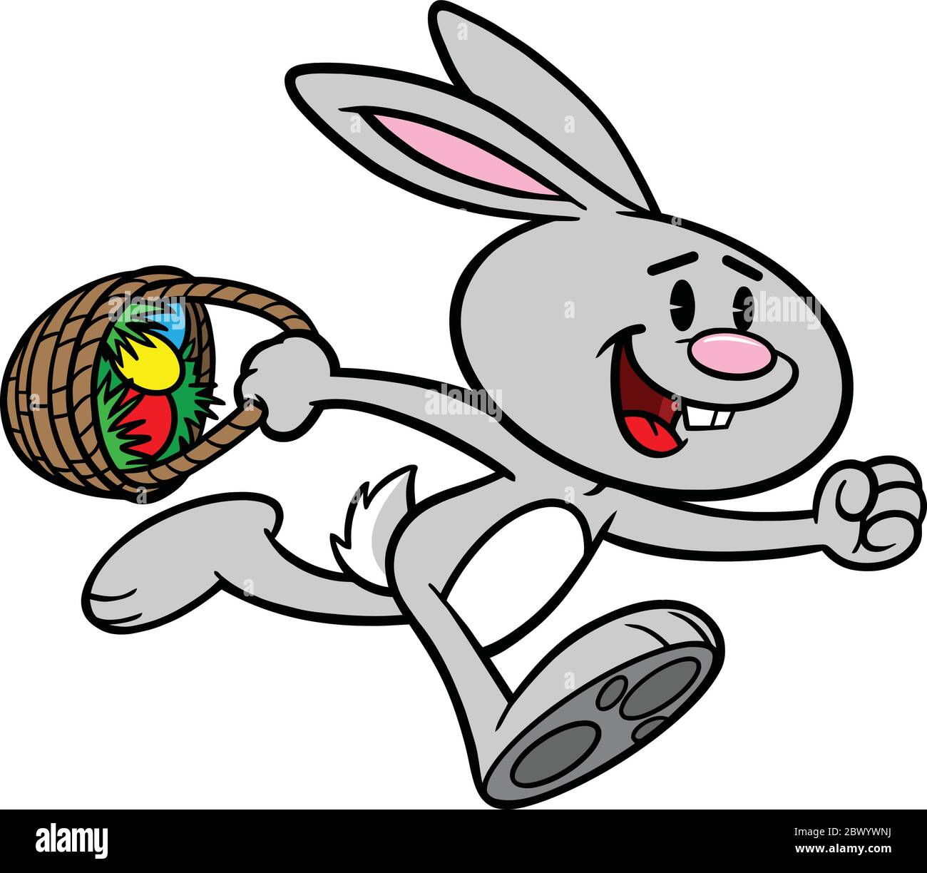 Easter Egg Hunt- A Cartoon Illustration of an Easter Egg Hunt Stock ...