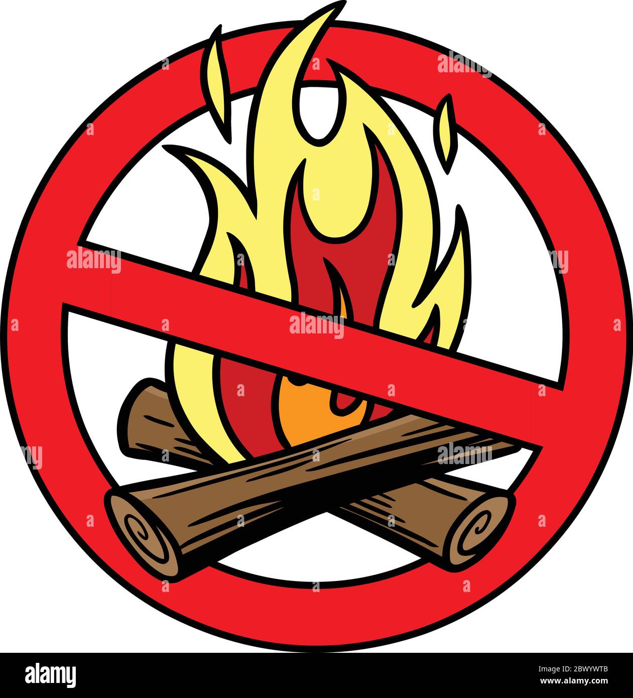 Fire ban sign Stock Vector Images - Alamy
