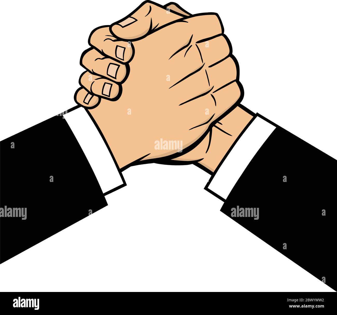 Cool Handshake- An Illustration of a Cool Handshake Stock Vector Image ...
