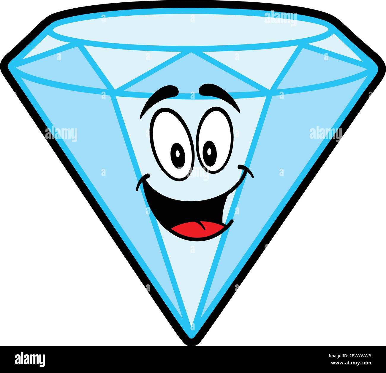 Diamond Mascot - A cartoon illustration of a Diamond Mascot Stock ...
