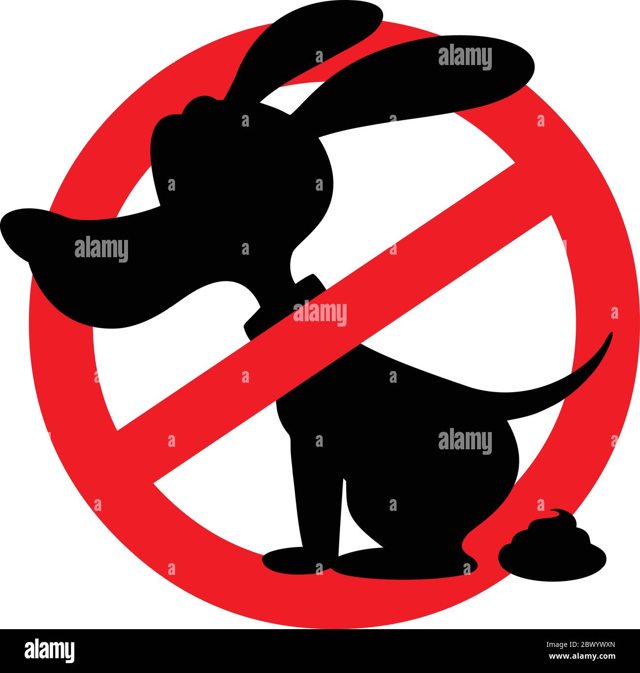 Dog Poop Warning- An Illustration of a Dog Poop Warning Sign Stock ...