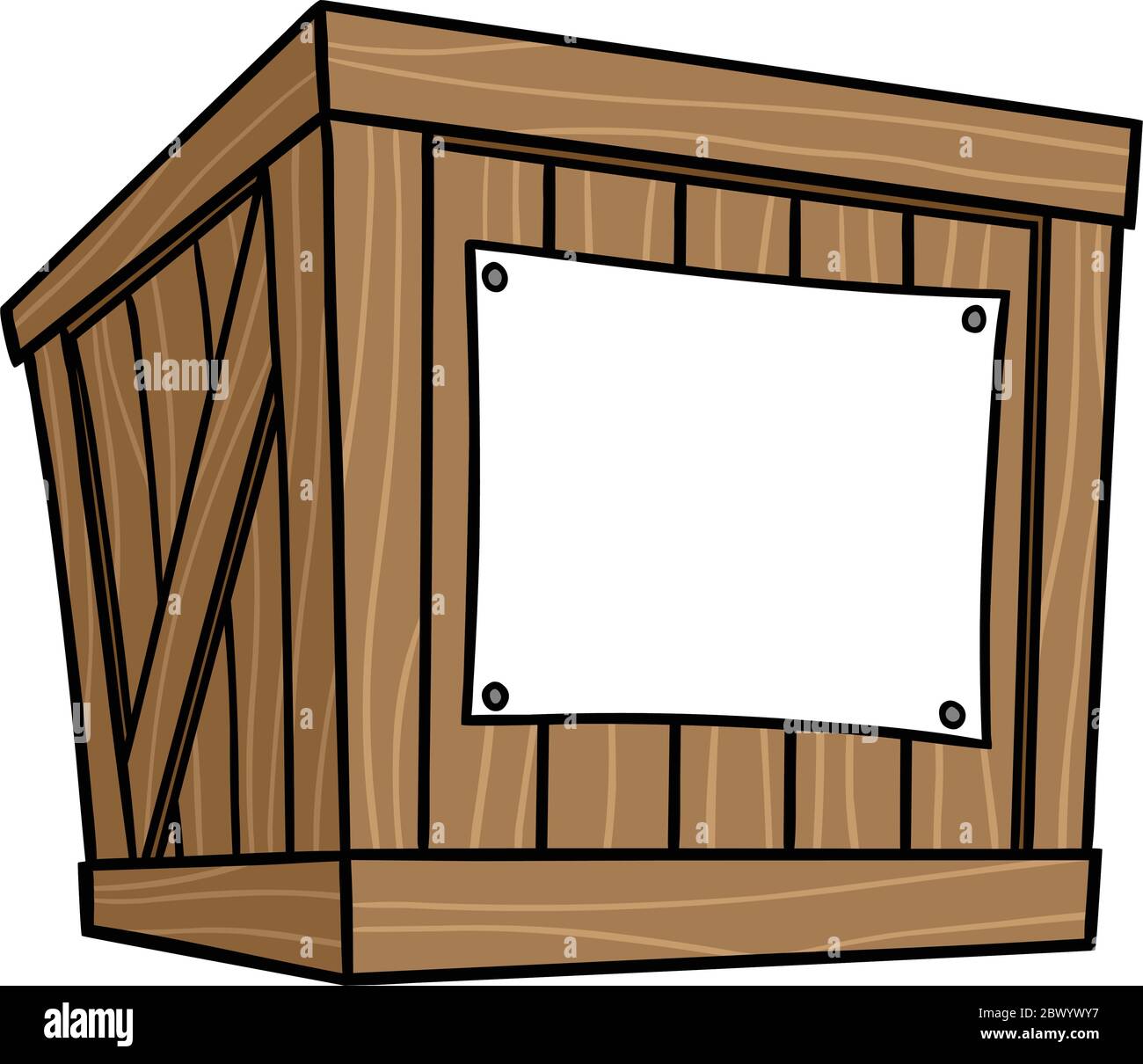Crate Cartoon- A Cartoon Illustration of a Crate Stock Vector Image ...