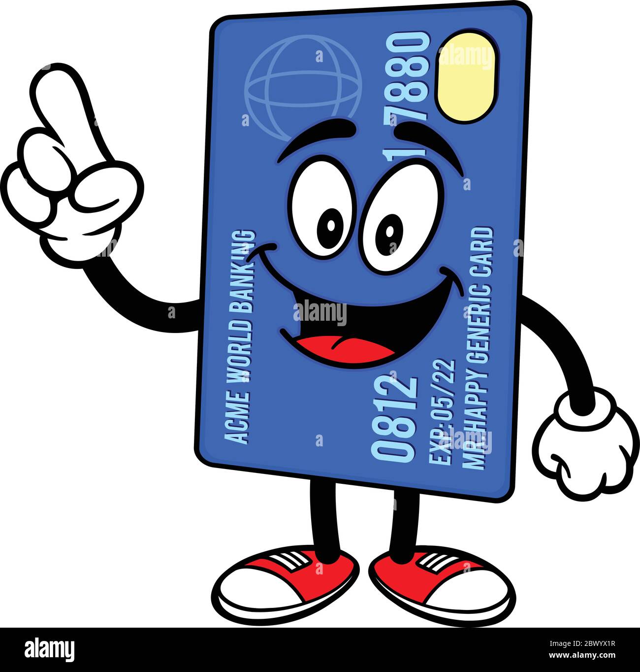 Credit Card Talking- A Cartoon Illustration of a Credit Card Talking ...