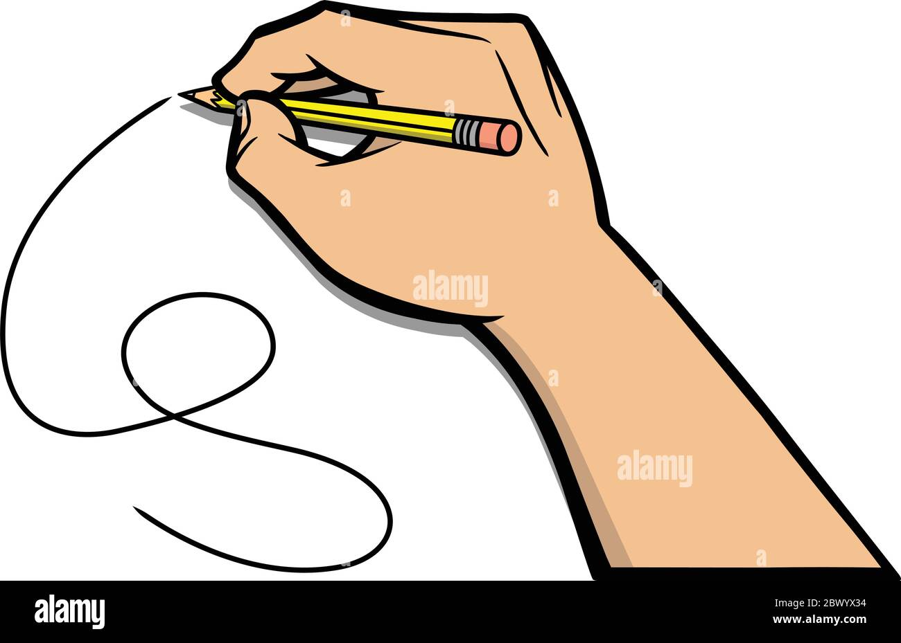 Drawing Hand- An Illustration of a Drawing Hand Stock Vector Image ...