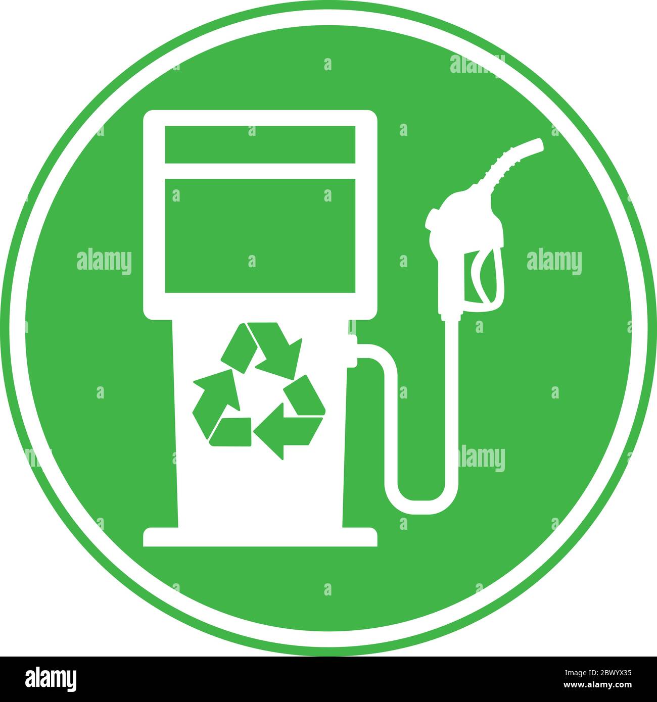 Eco Fuel Pump Icon- An Illustration of an Eco Fuel Pump Icon Stock ...