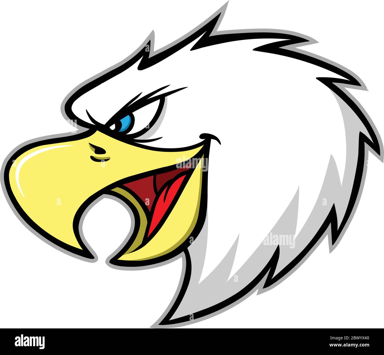 Eagle Mascot Scream- An Illustration of an Eagle Mascot Screaming Stock ...