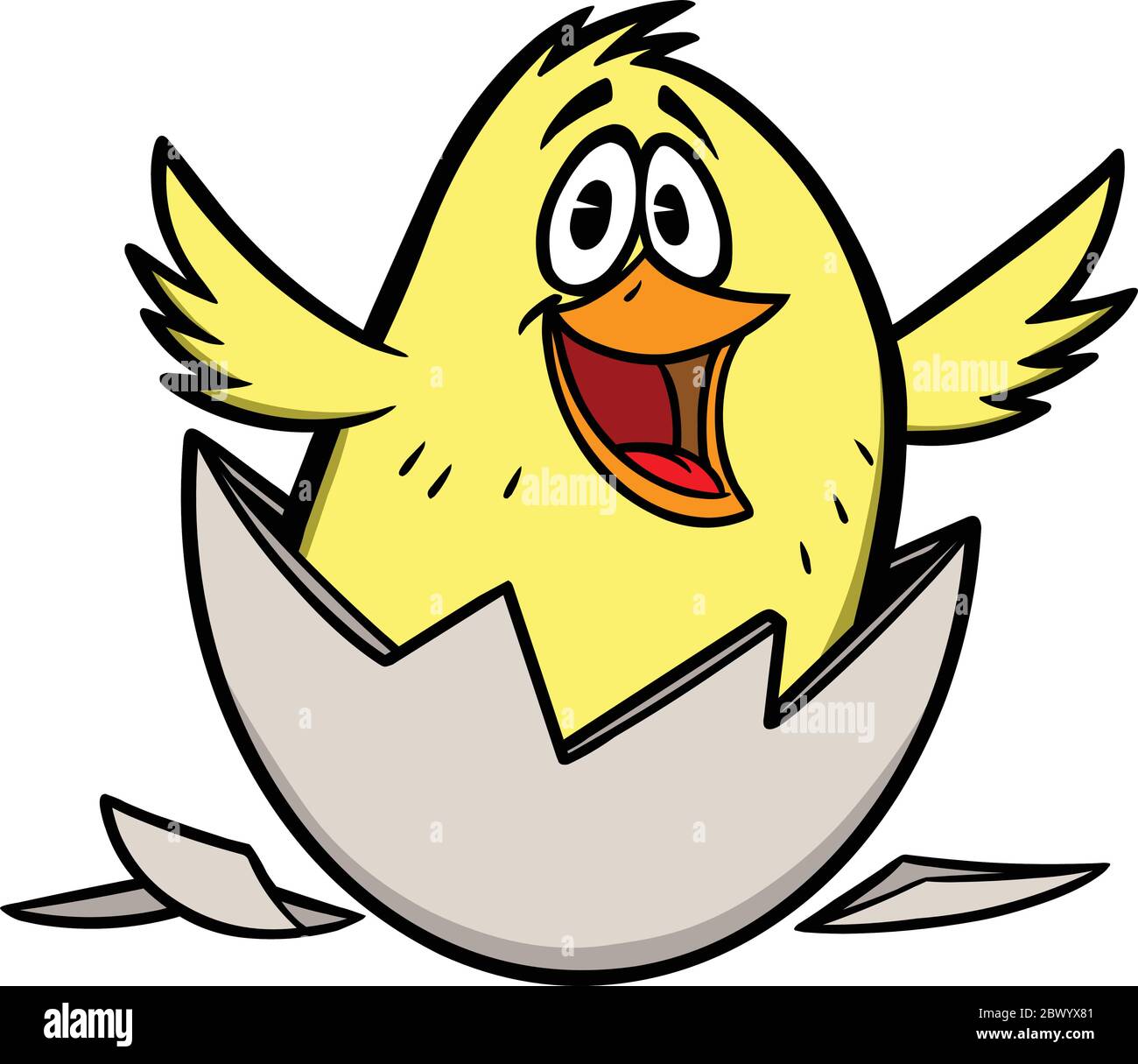 Easter Chick- A Cartoon Illustration of an Easter Chick Stock Vector ...