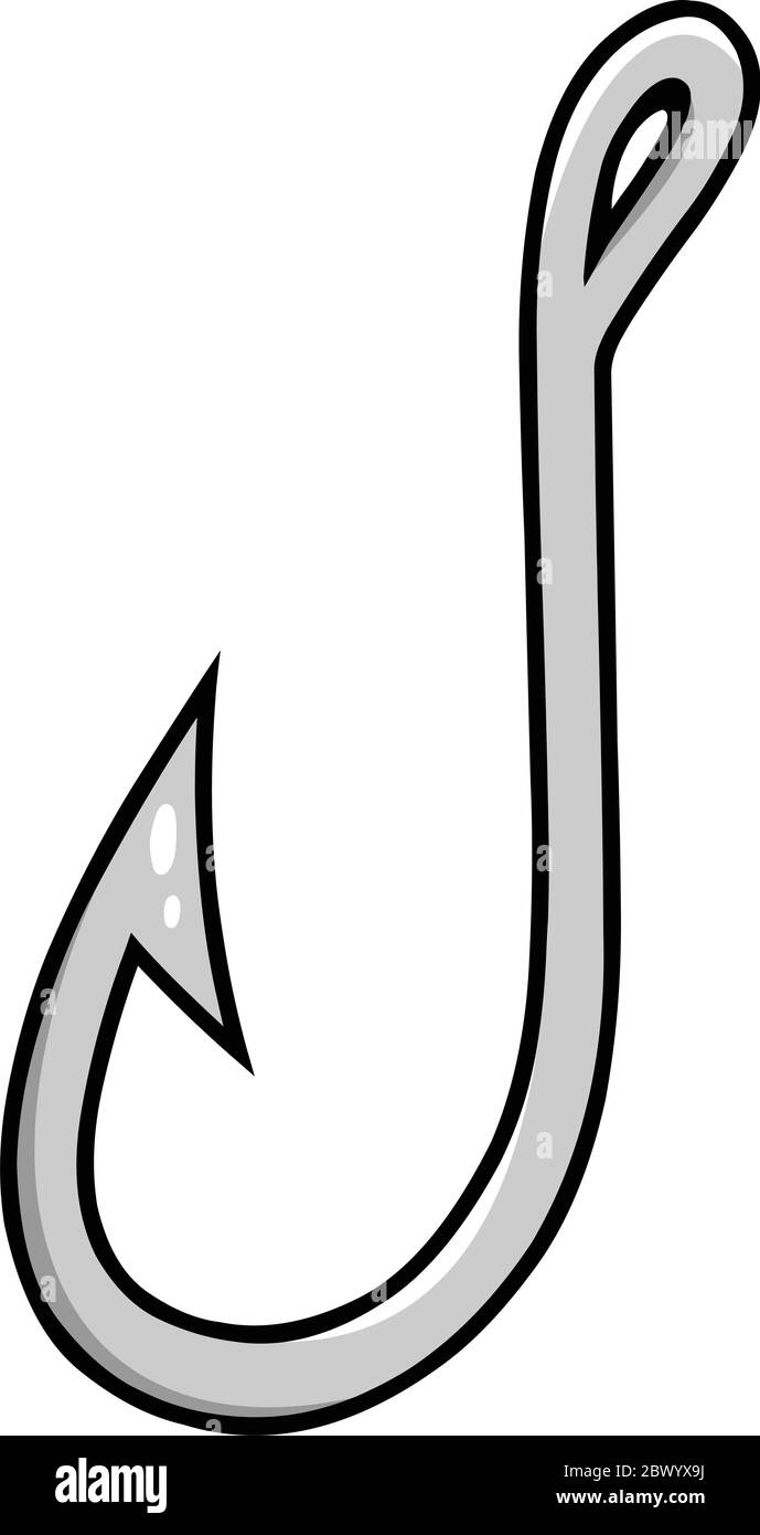 Fishing Hook- An Illustration of a Fishing Hook Stock Vector Image ...