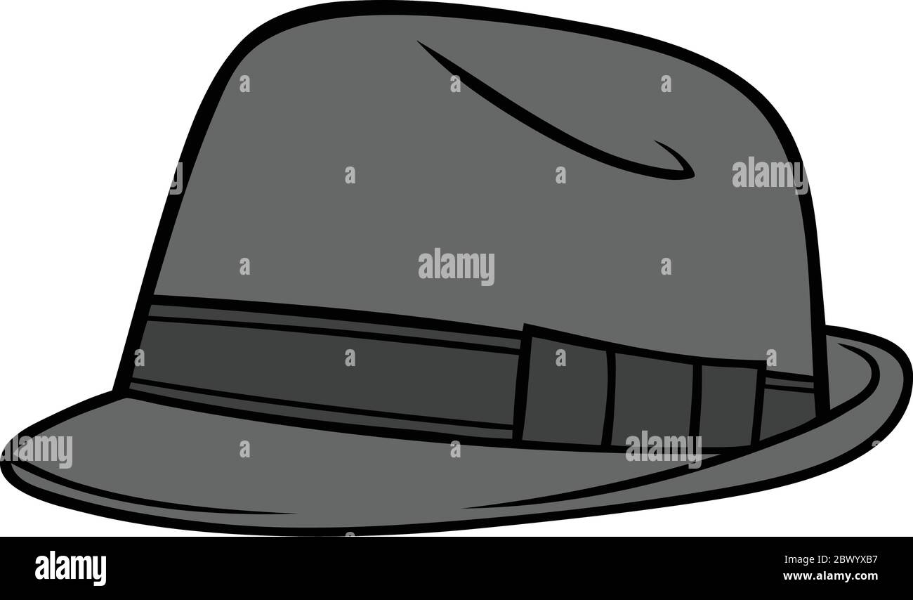 Fedora Hat- An Illustration of a Fedora Hat Stock Vector Image & Art ...