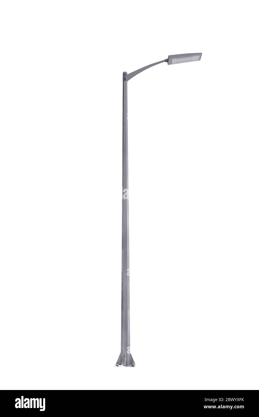 Street light pole isolated on a white background, with clipping path ...