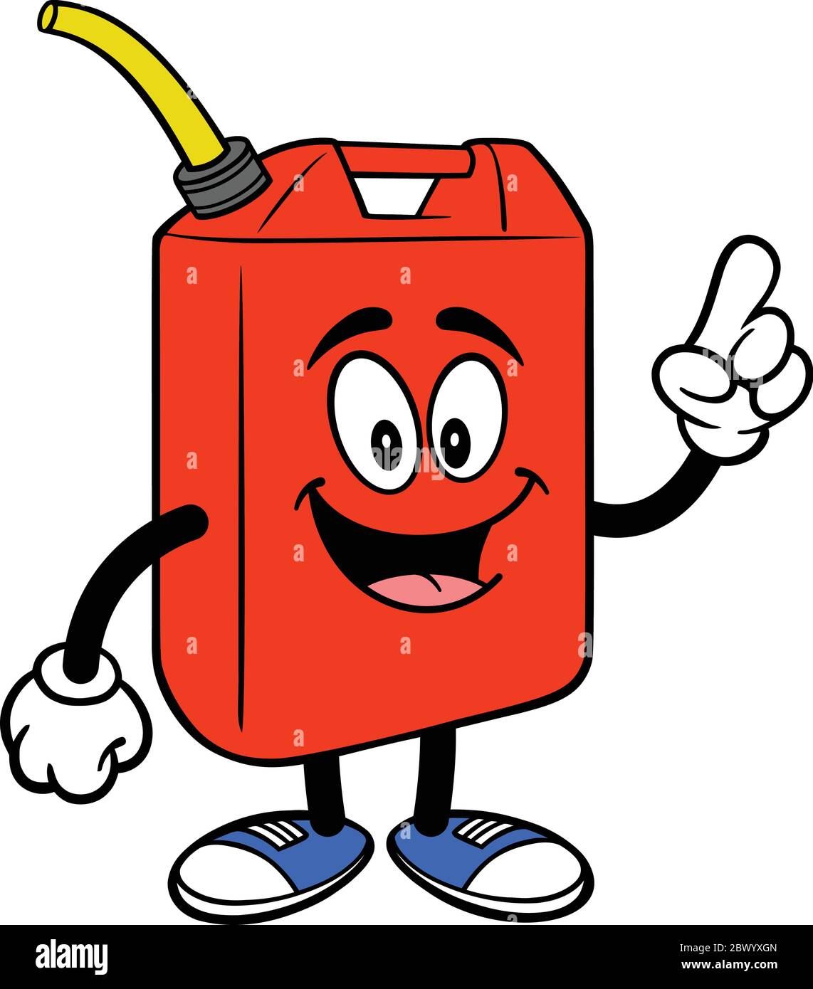 Gasoline Can Pointing- A Cartoon Illustration of a Gasoline Can ...