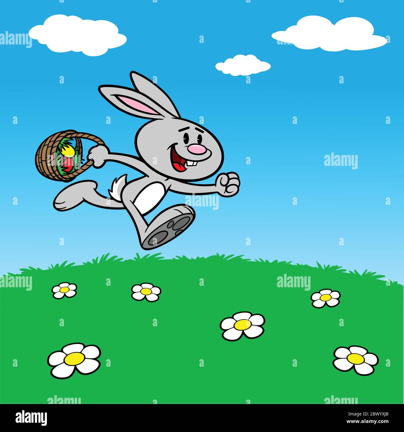 Easter Bunny- A Cartoon Illustration of the Easter Bunny Stock Vector ...
