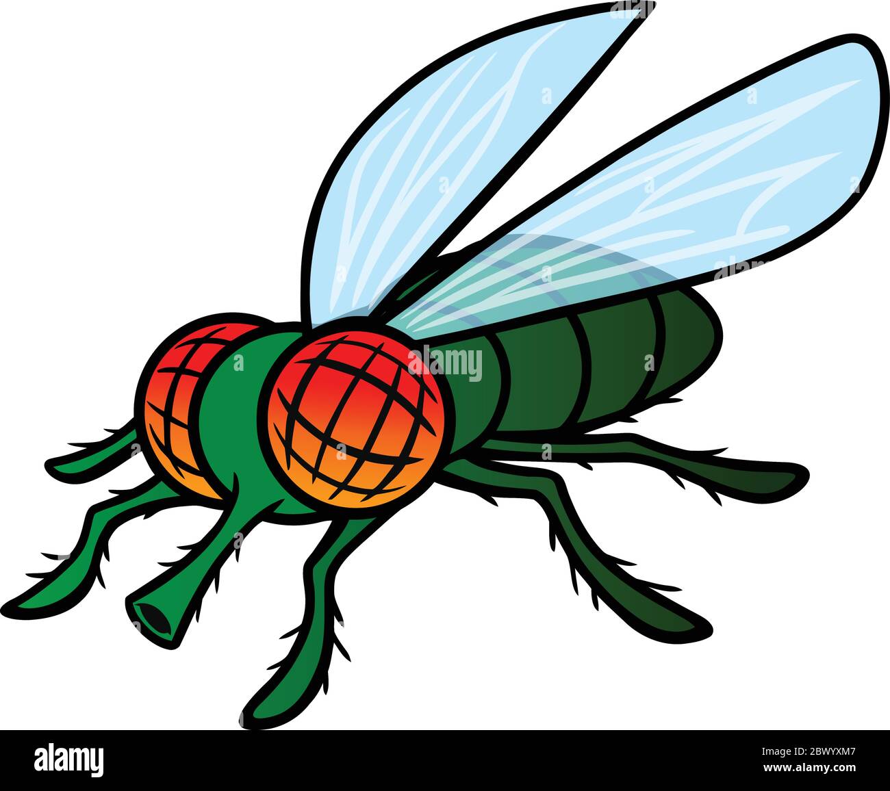 Fly Mascot- A Cartoon Illustration of a Fly Mascot Stock Vector Image ...