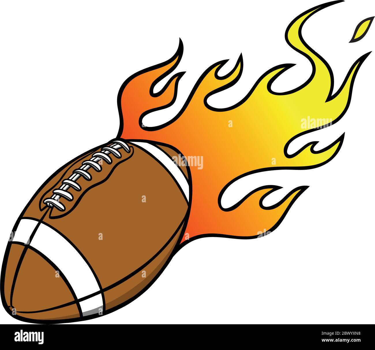 Football with Flames- An Illustration of a Football with Flames Stock ...
