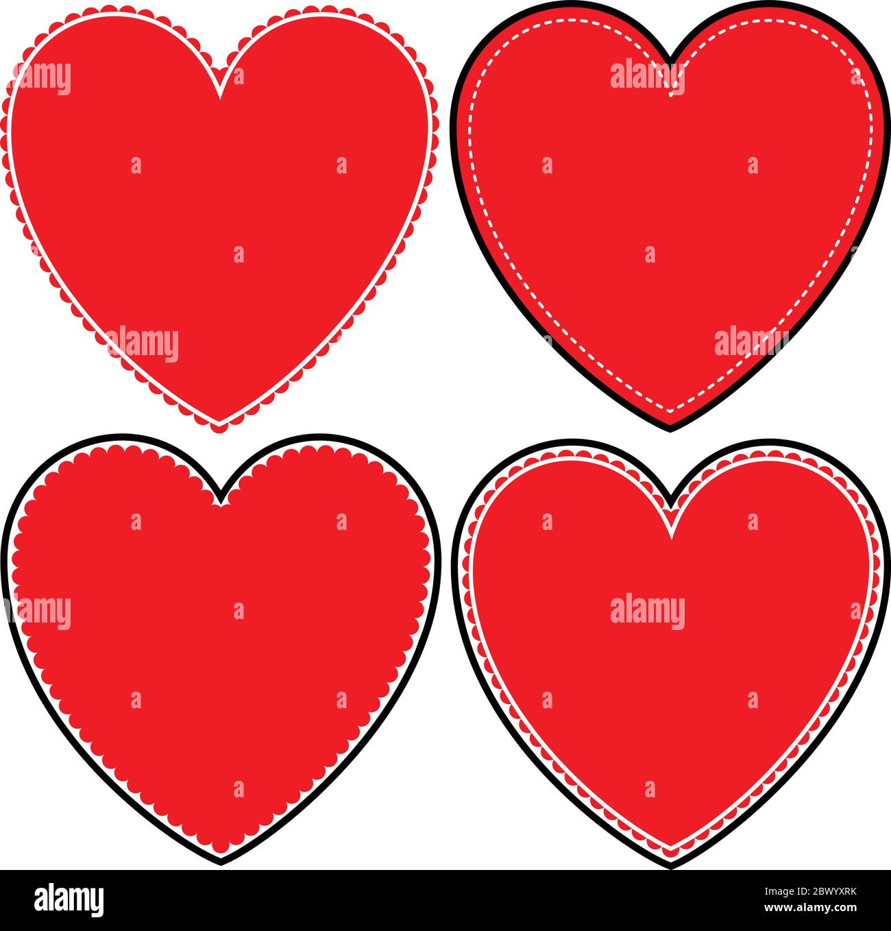 Fancy Heart Icons - A cartoon illustration of Fancy Heart Icons Stock ...