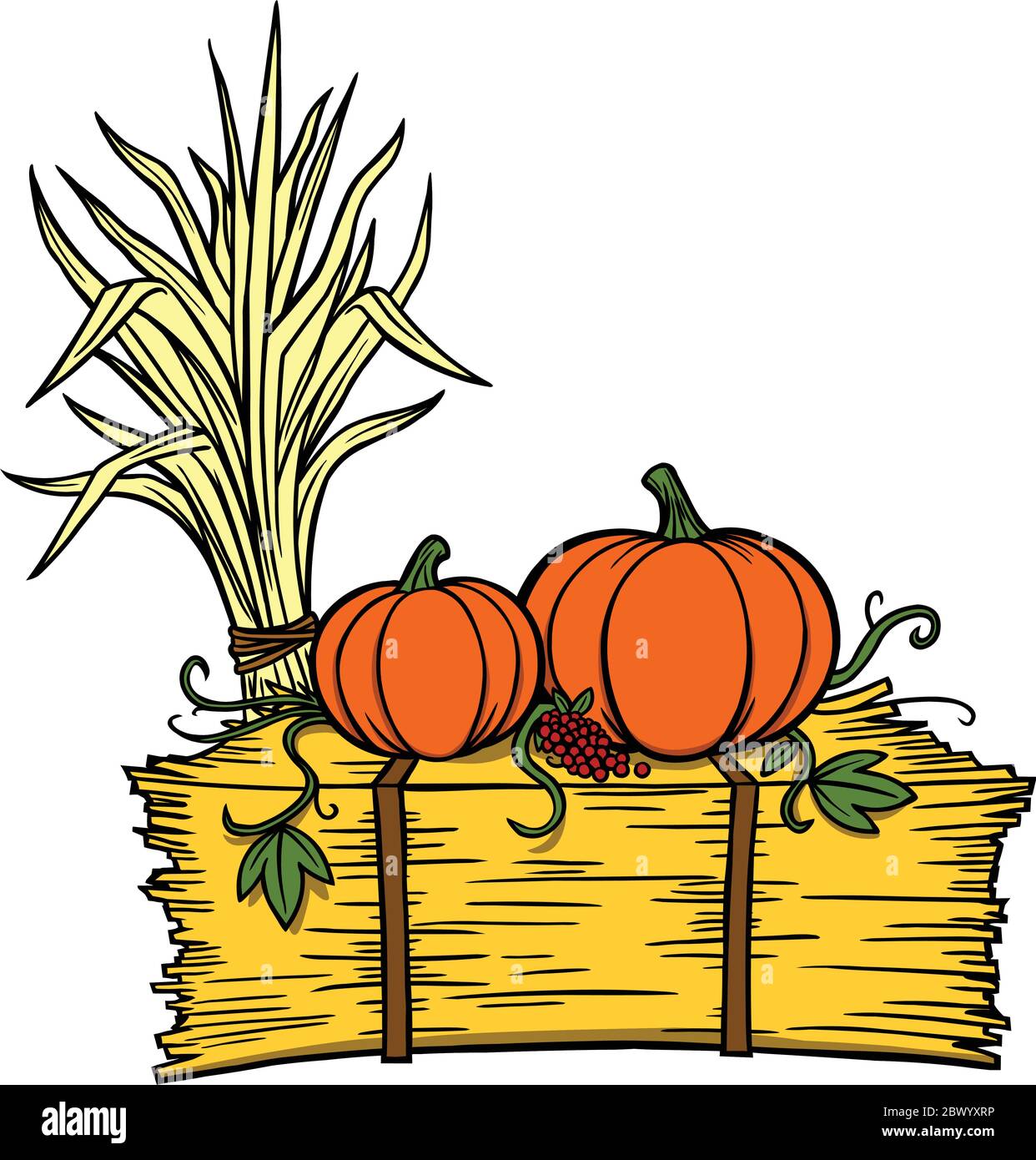 Fall hay Stock Vector Images - Alamy