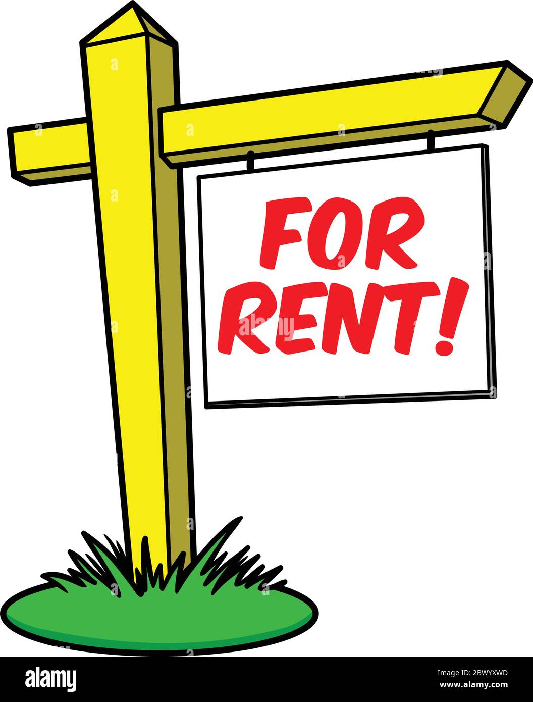 For Rent- An Illustration of a For Rent Sign Stock Vector Image & Art ...