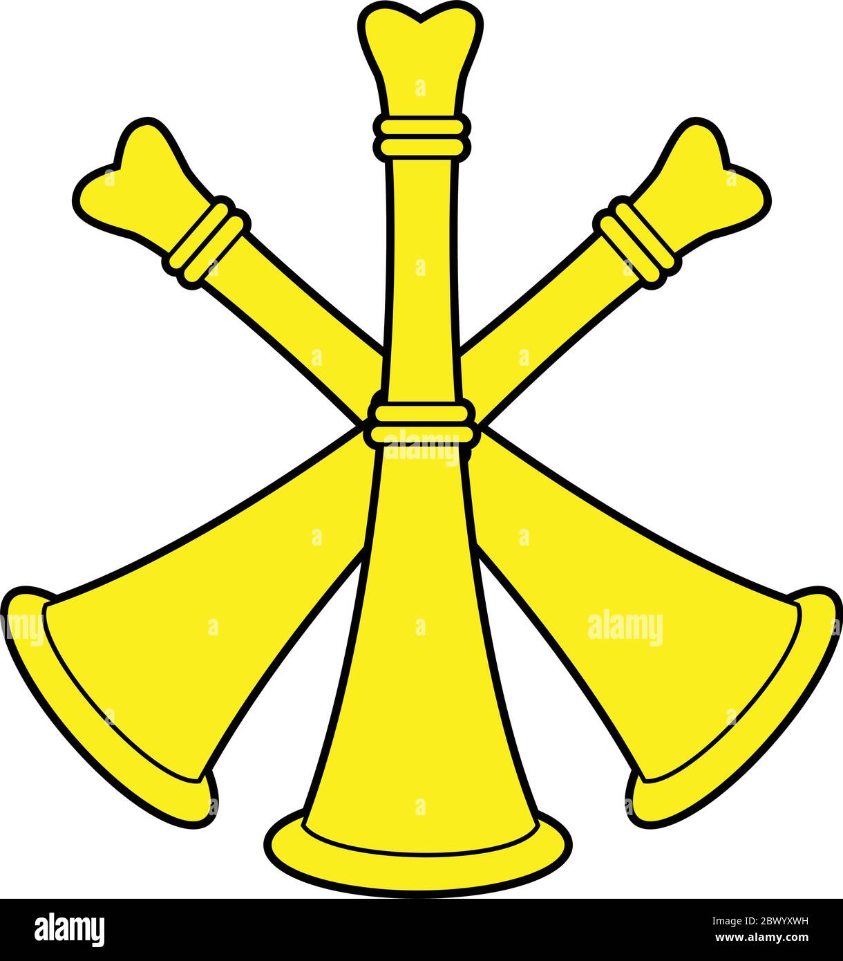 Firefighter Trumpets- An Illustration of Firefighter Trumpets Stock ...