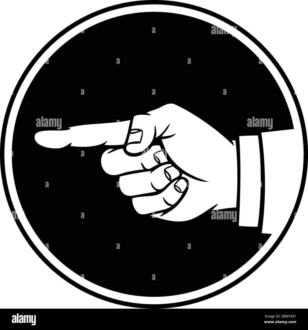 Finger Pointing Insignia- An Illustration of a Finger Pointing Insignia ...