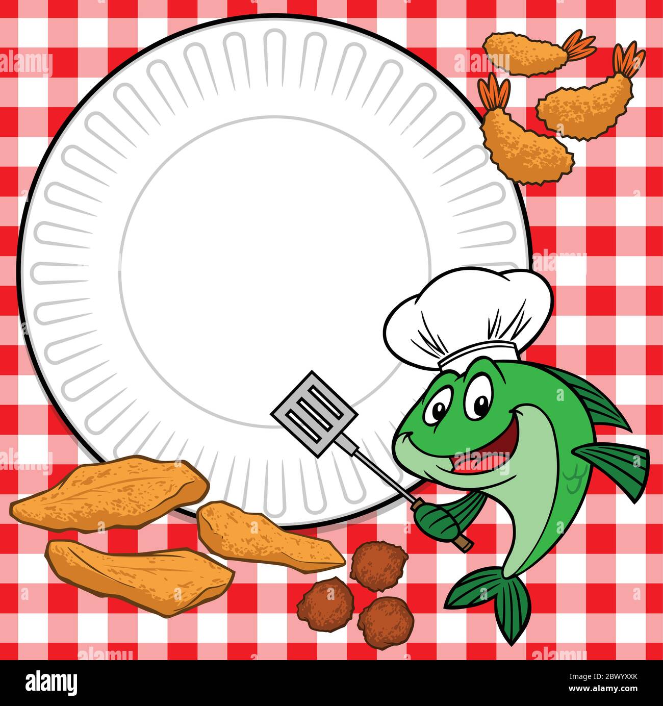 Fish Cookout- An Illustration of a Fish Cookout Stock Vector Image ...