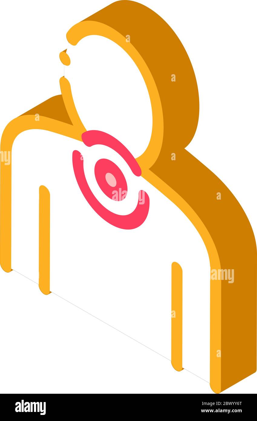 Neck Pain isometric icon vector illustration Stock Vector Image & Art ...