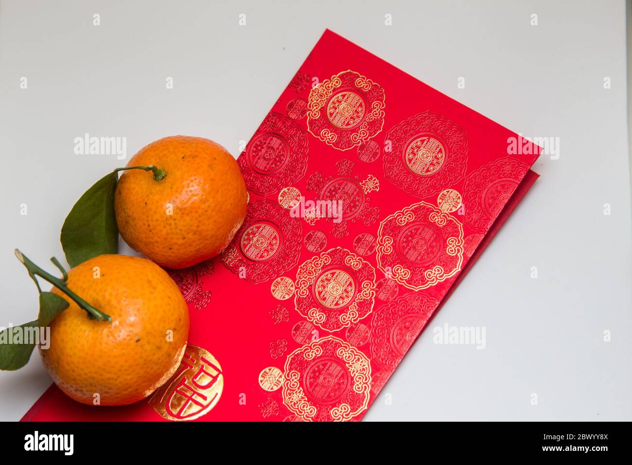 Tangerine and mandarin orange with "FU" (Blessing) Word , mandarin ...