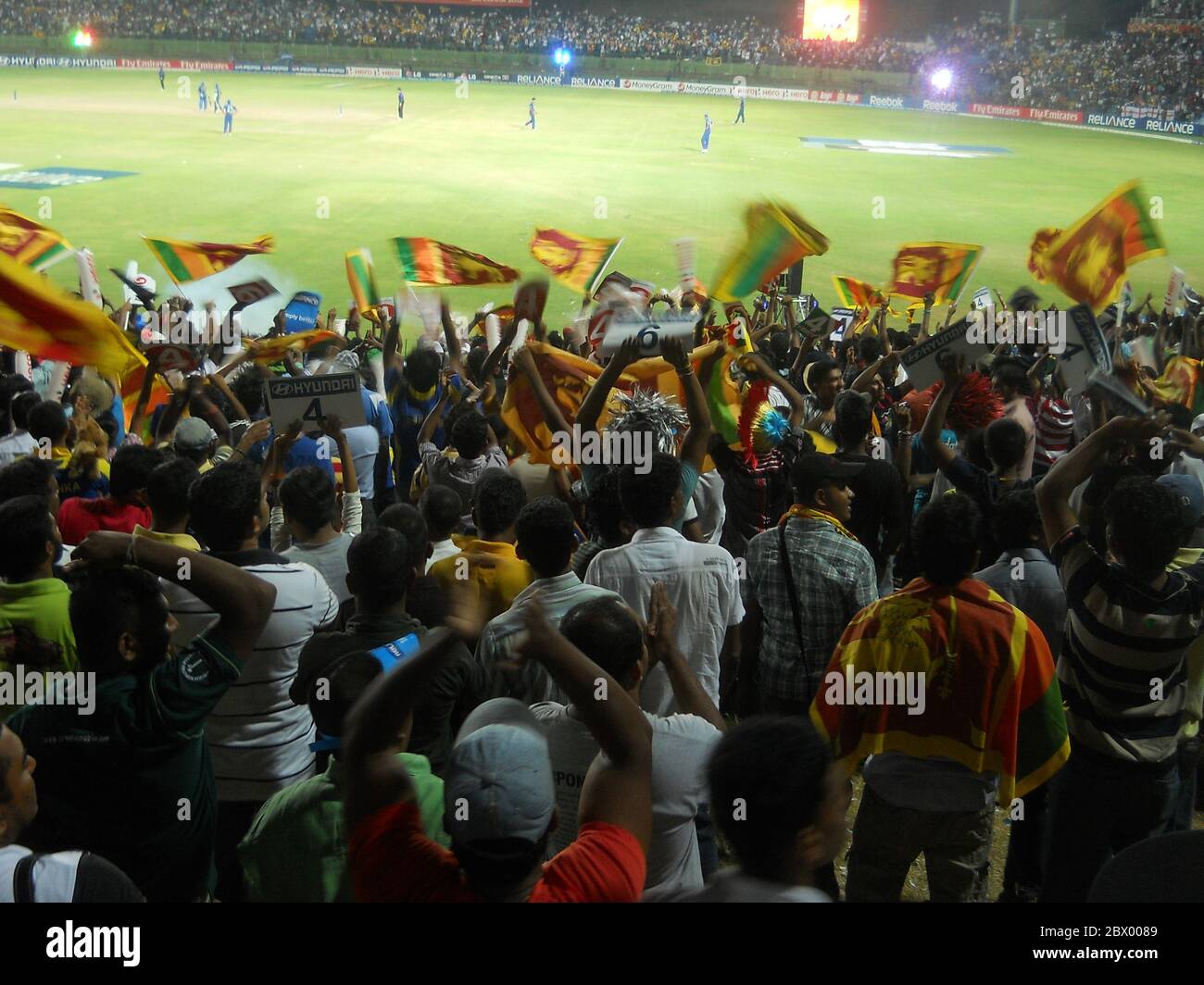 Spectators watching a cricket match. Pallekele International Cricket ...
