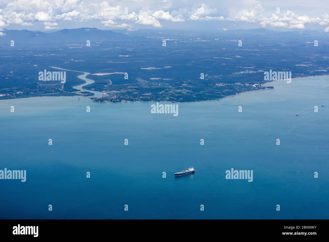 aerial view of harbor Stock Photo - Alamy
