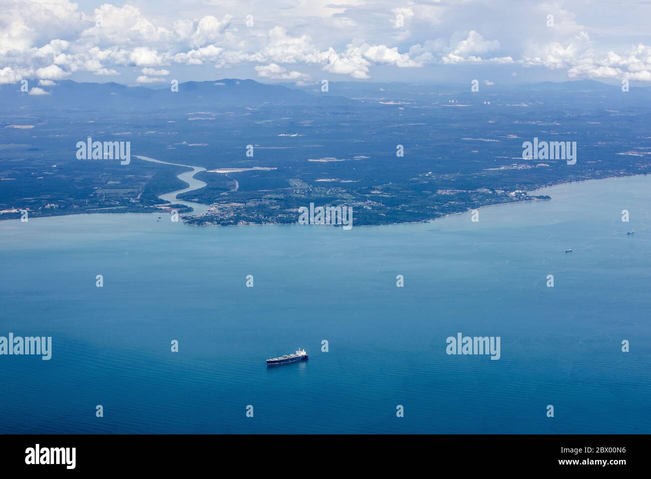 aerial view of harbor Stock Photo - Alamy
