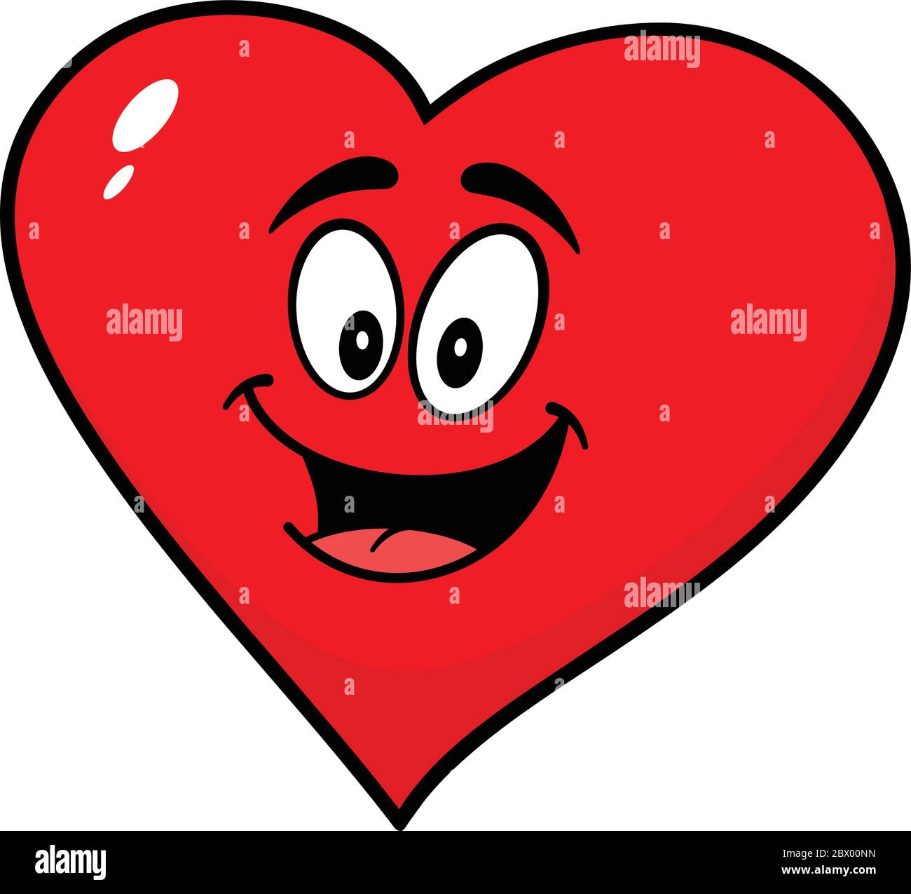 Heart Mascot- A Cartoon Illustration of a Heart Mascot Stock Vector ...