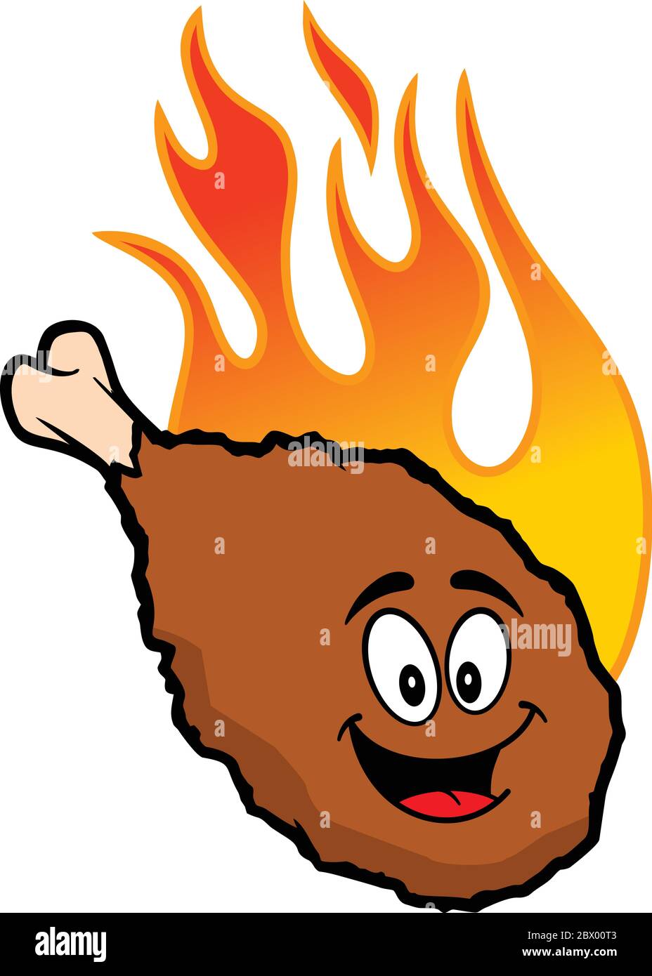 Hot Wing Mascot- A Cartoon Illustration of a Hot Wing Mascot Stock ...