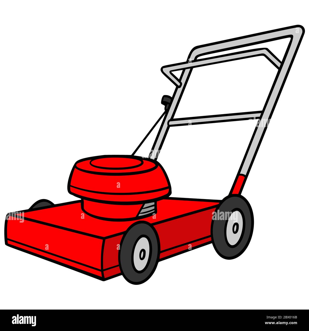 Lawn Mower- An Illustration of a Lawn Mower Stock Vector Image & Art ...