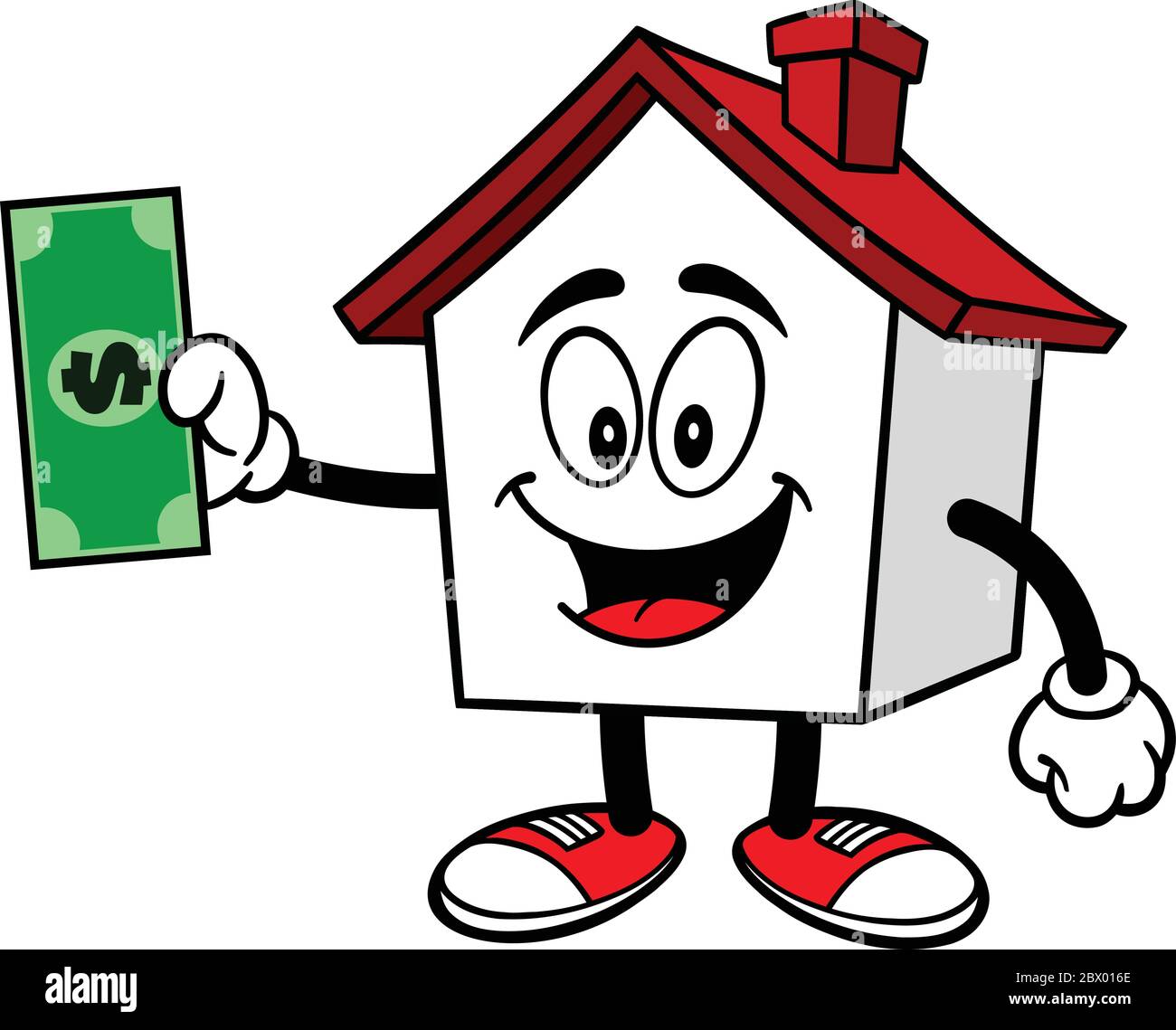 House with Dollar- A Cartoon Illustration of a House with a Dollar ...
