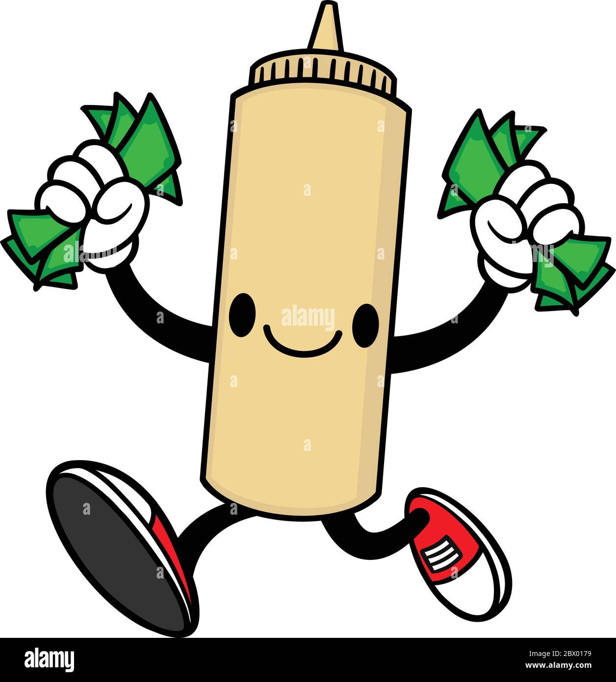 Japanese Mayo with Money- A Cartoon Illustration of a Japanese Mayo ...