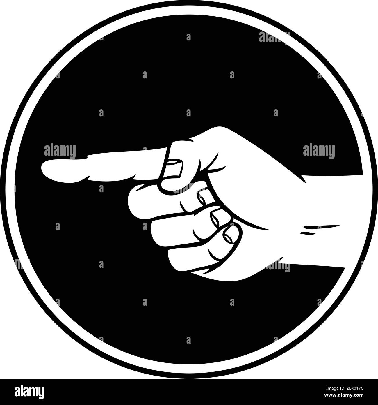 Hand Pointing Insignia- An Illustration of a Hand Pointing Insignia ...
