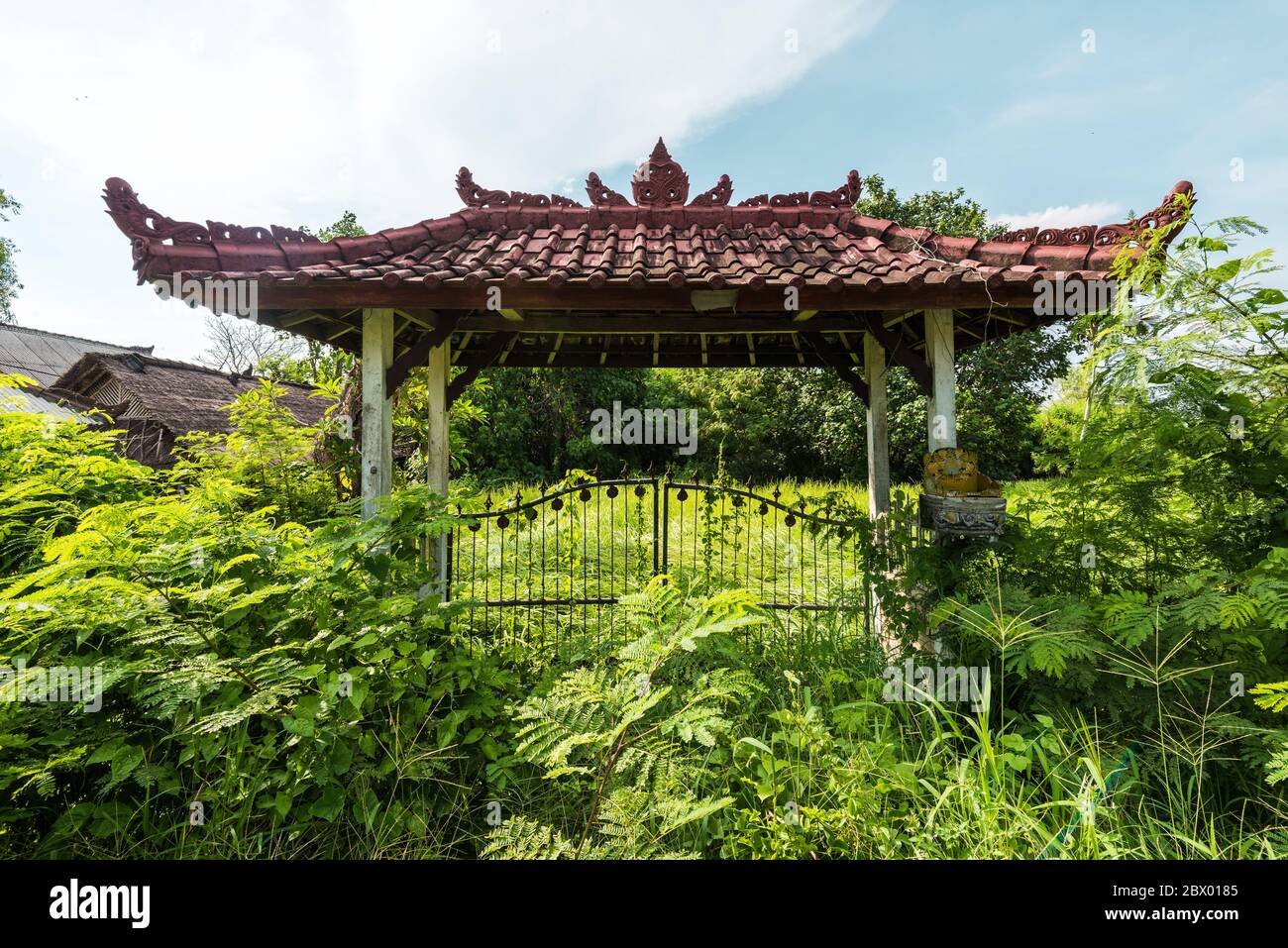 abandon gate in jungle Stock Photo - Alamy