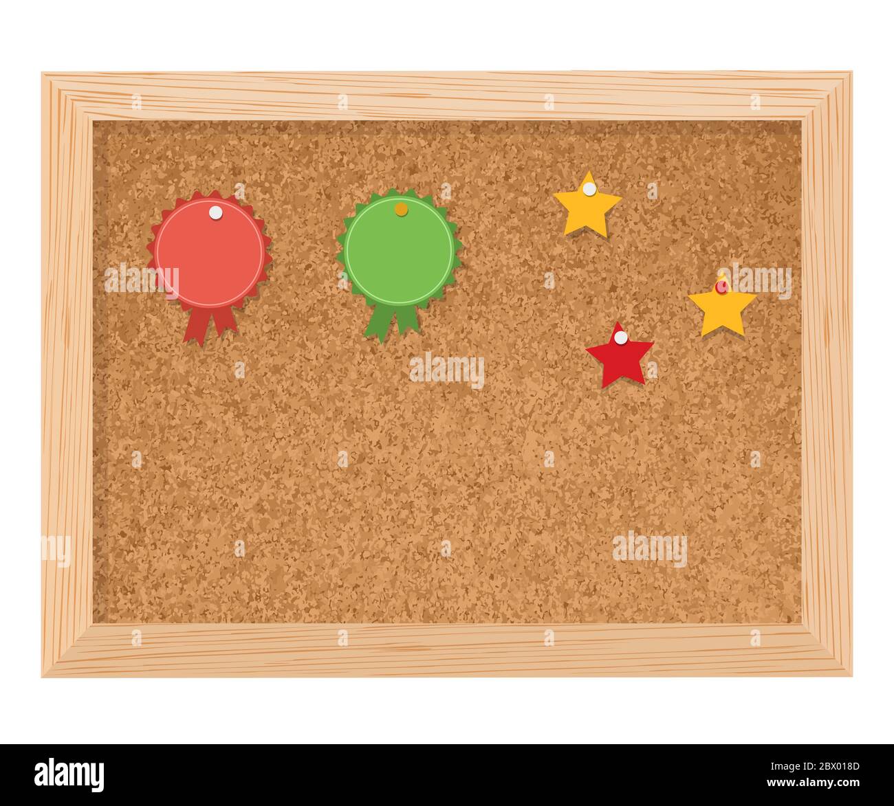 Award icons. Web site. Cork board with multicolor award icons. Vector ...