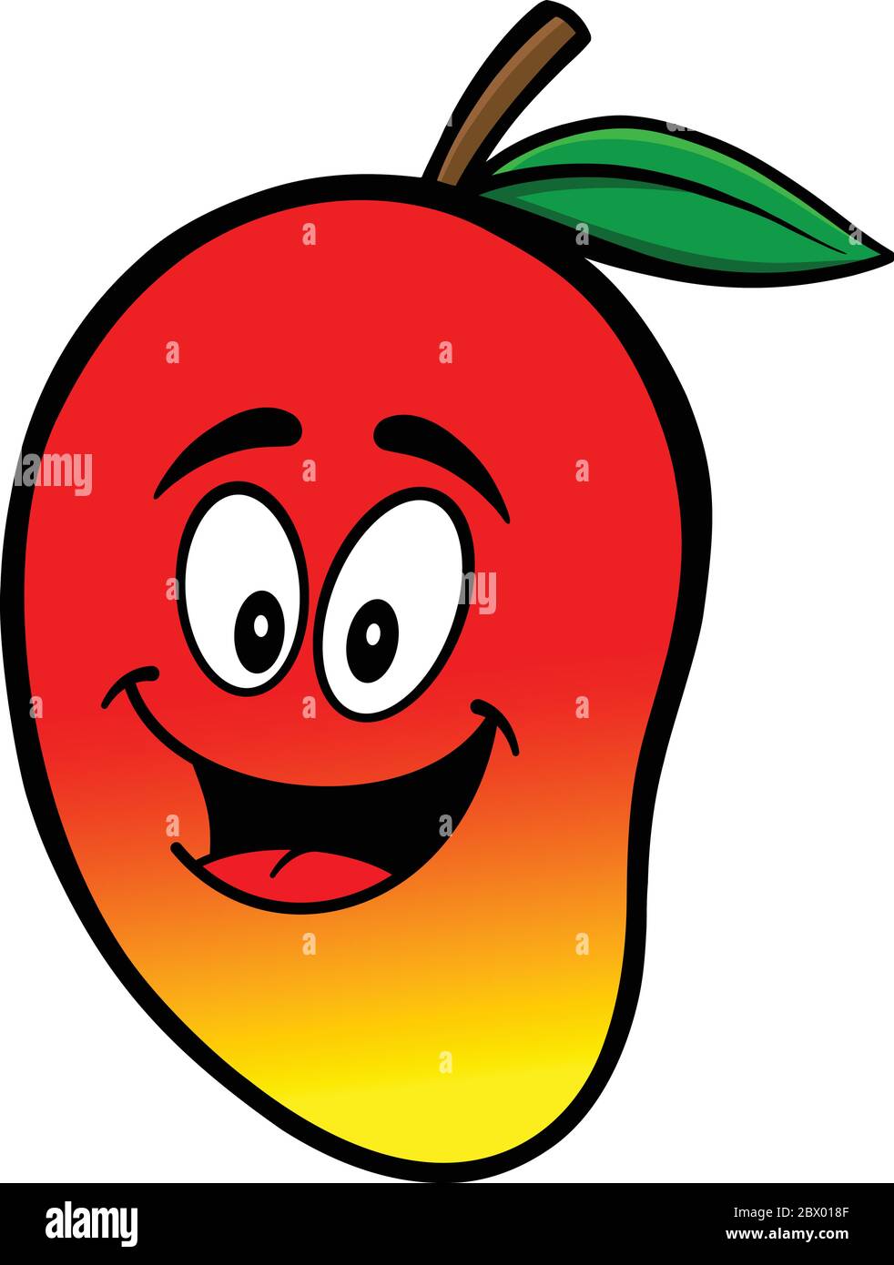 Mango Mascot- A Cartoon Illustration of a Mango Mascot Stock Vector ...