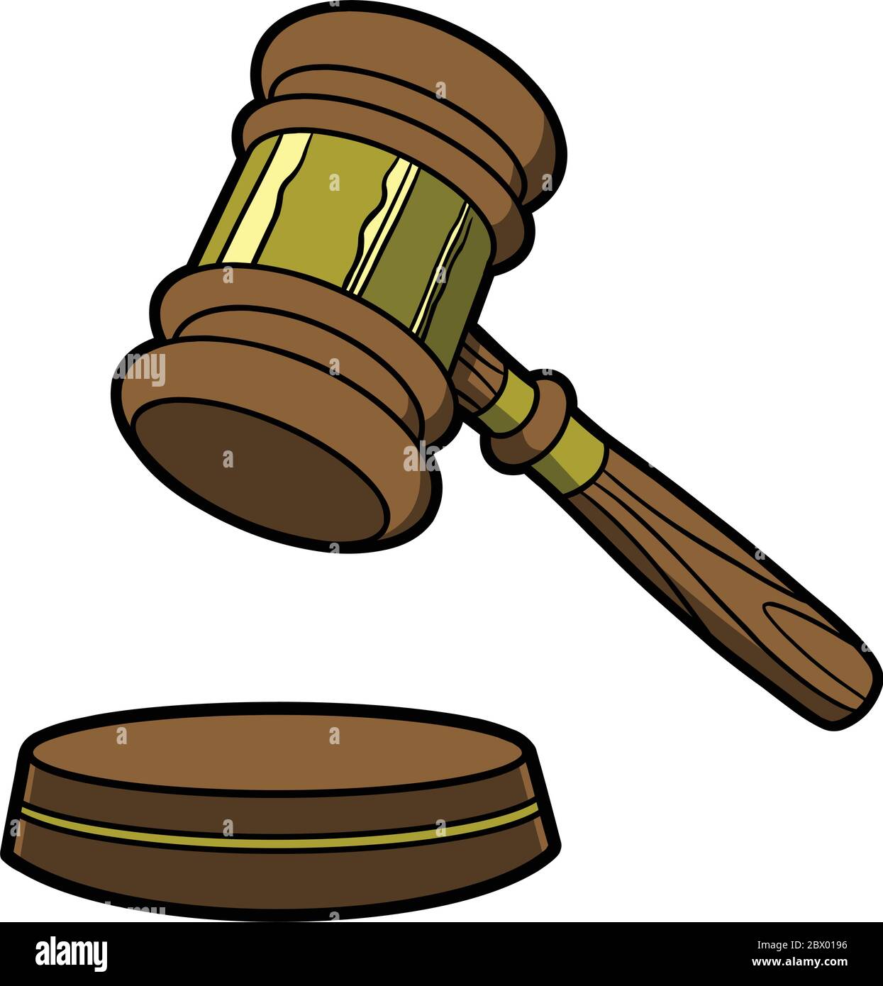 Judge Gavel- An Illustration of a Judge Gavel Stock Vector Image & Art ...