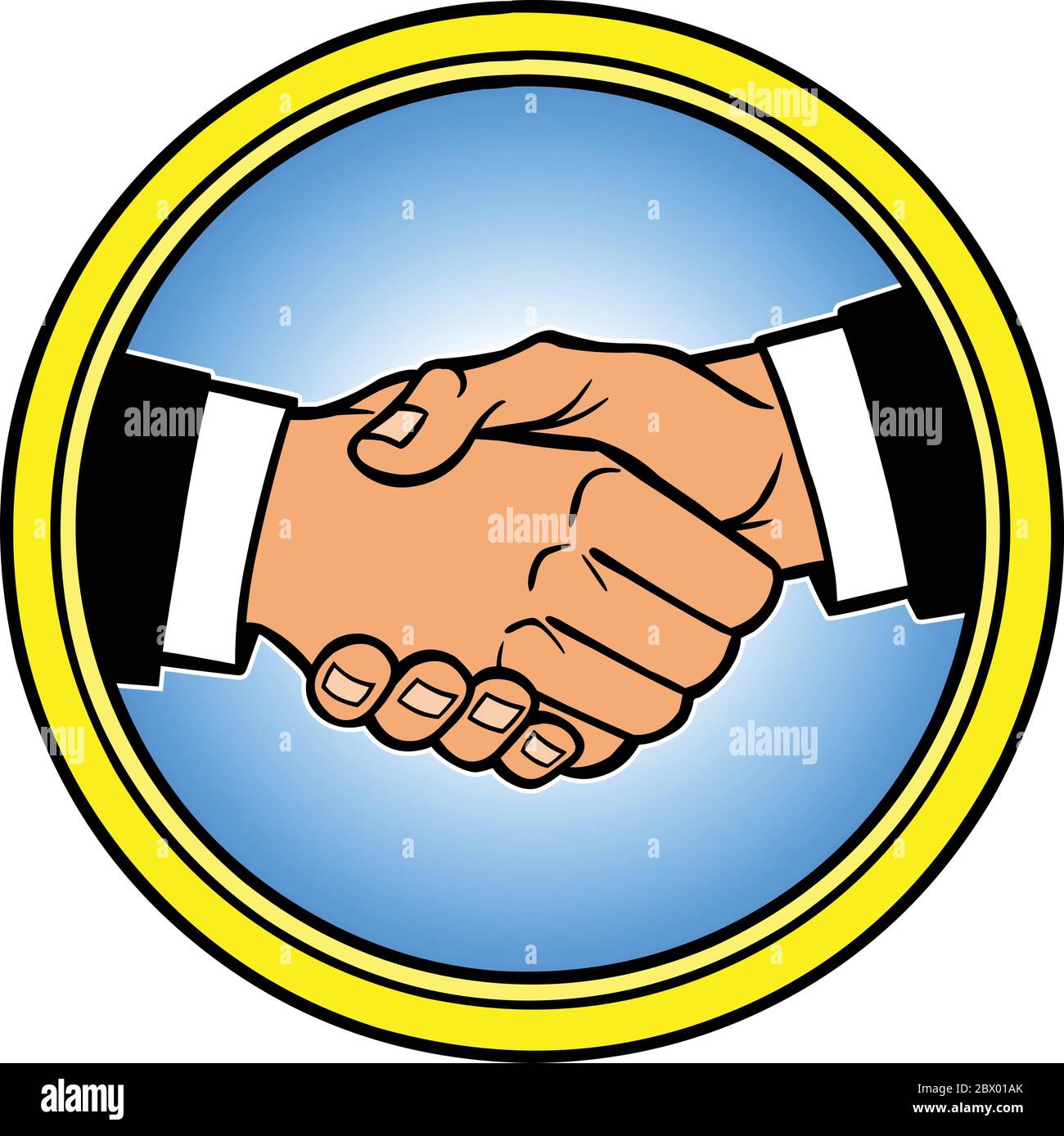 Shake hands icon hi-res stock photography and images - Alamy
