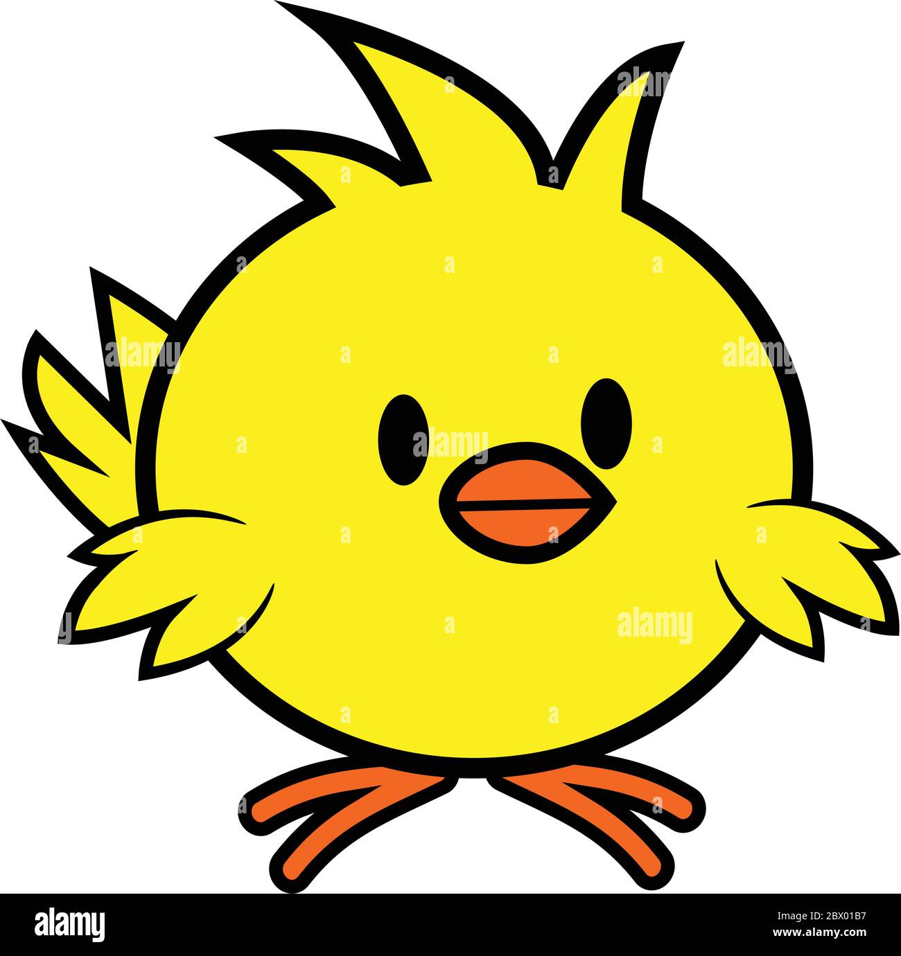Kawaii Chick- A Cartoon Illustration of a Kawaii Chick Stock Vector ...