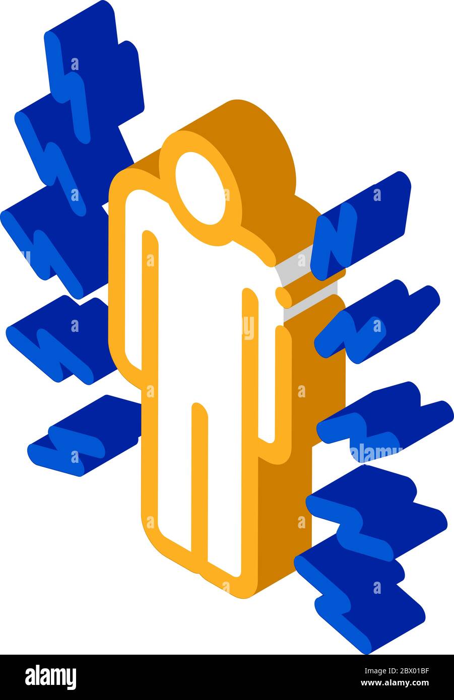 Whole Body Pain isometric icon vector illustration Stock Vector Image ...