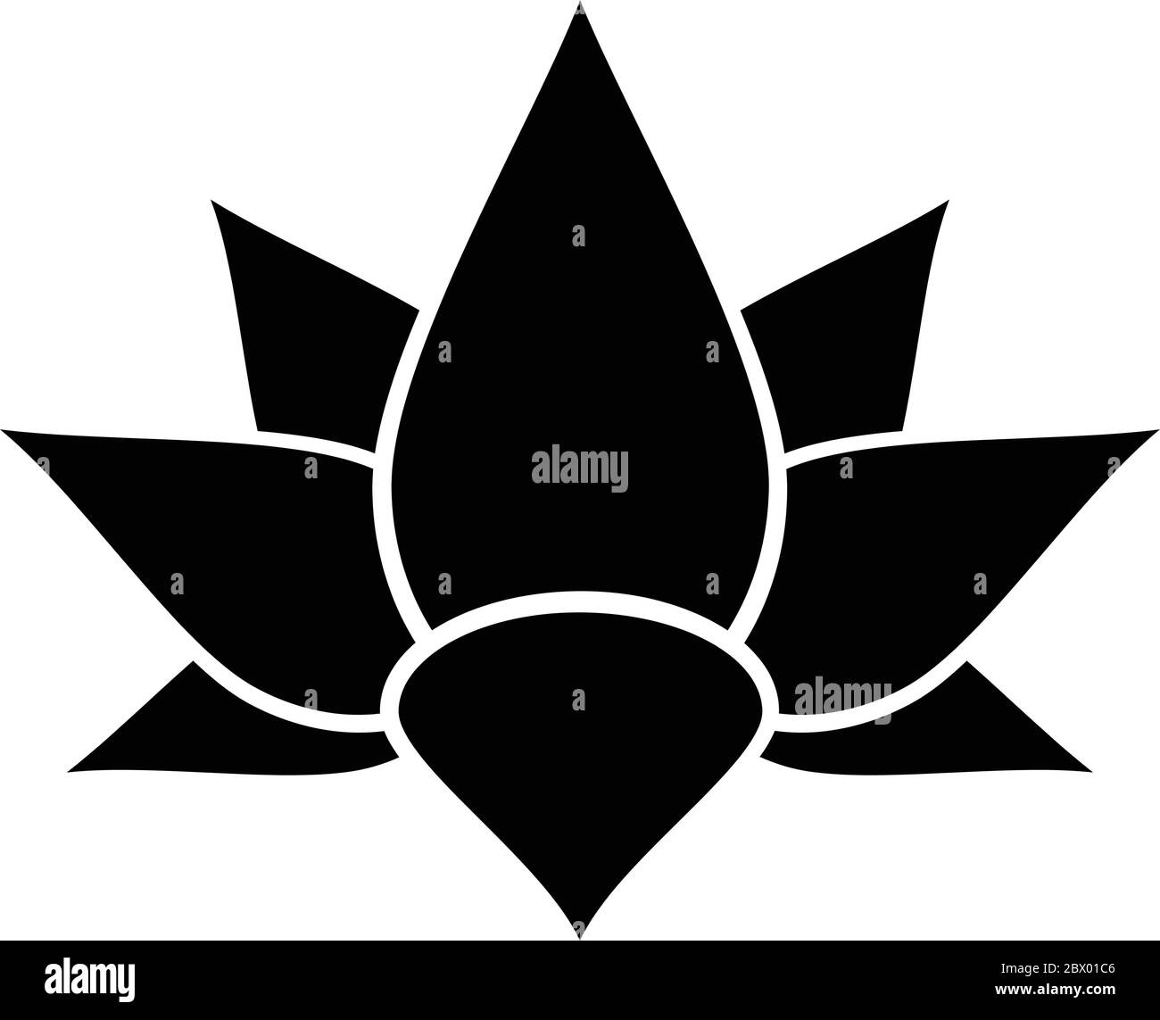 Lotus Flower Cutout- An Illustration of a Lotus Flower Cutout Stock ...
