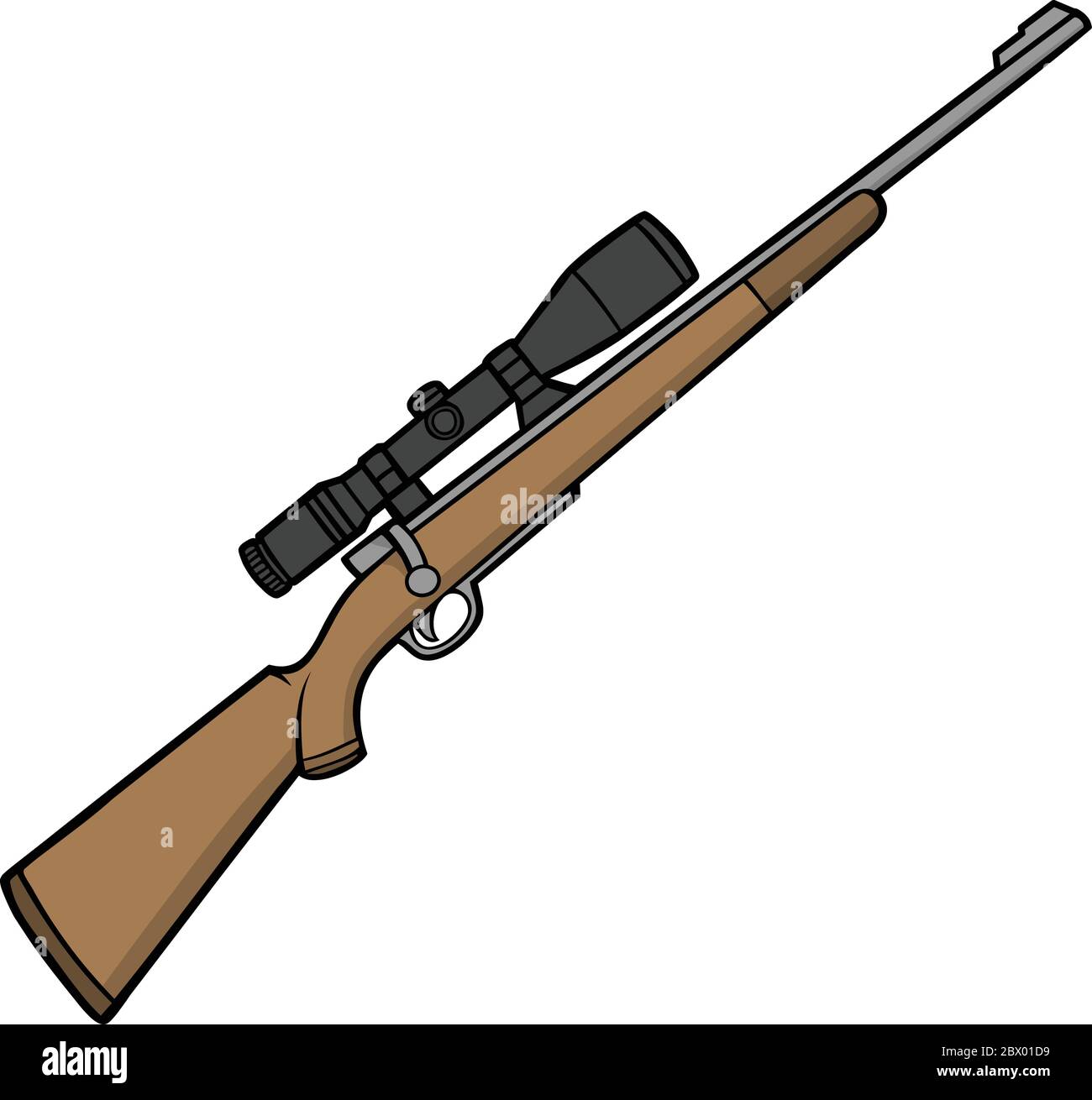 Hunting Rifle- An Illustration of a Hunting Rifle Stock Vector Image ...