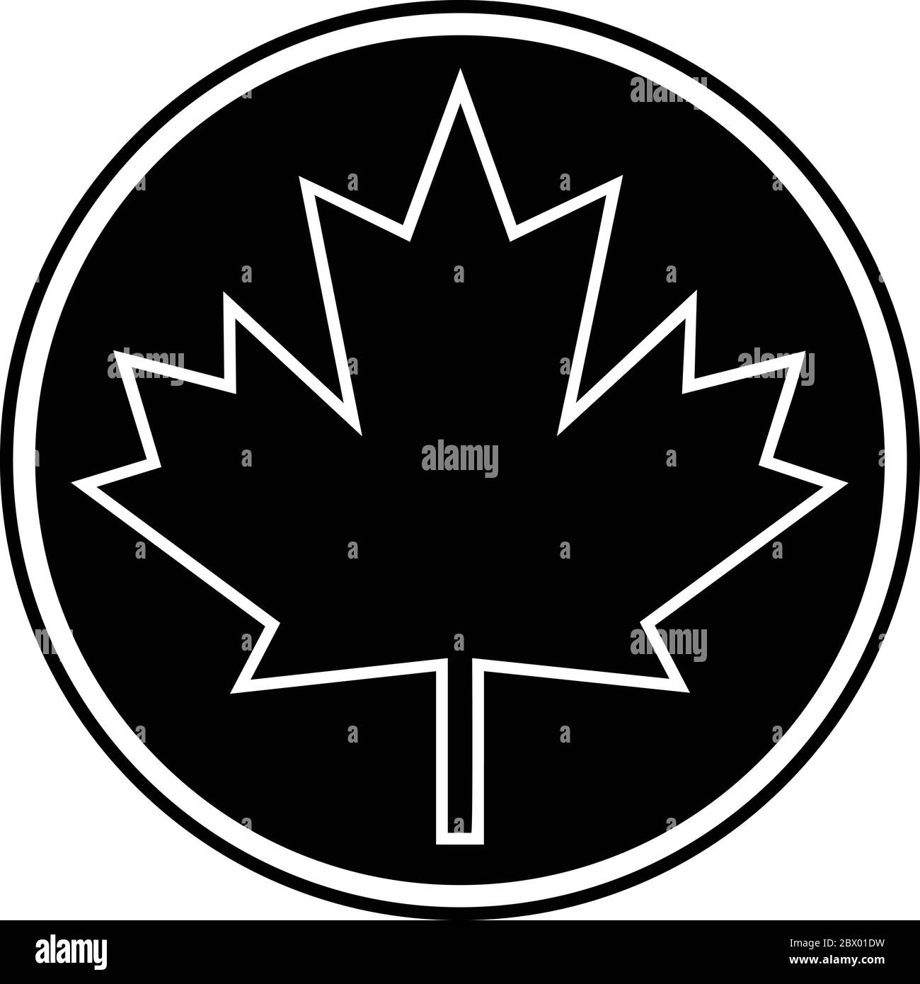 Black Maple Leaf Logo