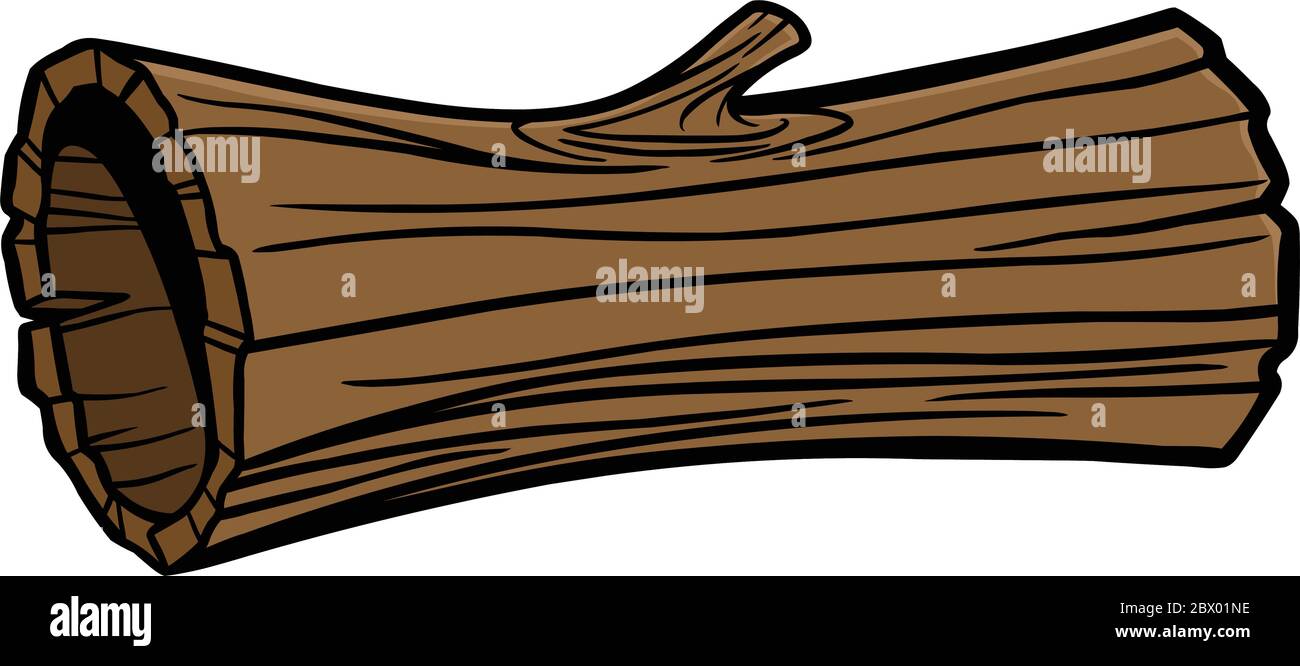 Hollow Log- An Illustration of a Hollow Log Stock Vector Image & Art ...